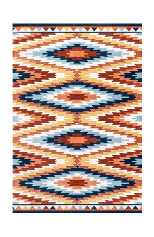 JONATHAN Y Konya Diamond Kilim Geometric Area Rug - Yellow/red/blue