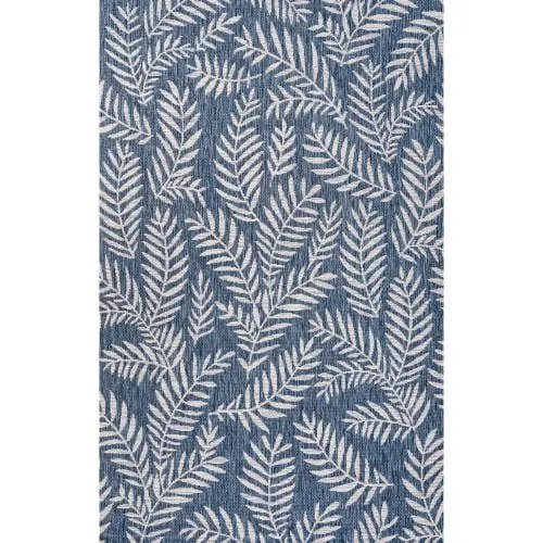 JONATHAN Y Nevis Palm Frond Indoor/outdoor Area Rug - Navy/ivory