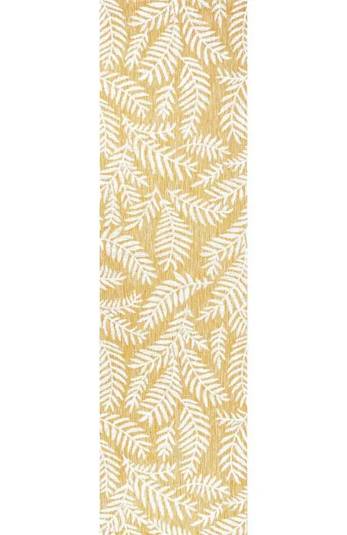 JONATHAN Y Nevis Palm Frond Indoor/outdoor Area Rug - Yellow/cream