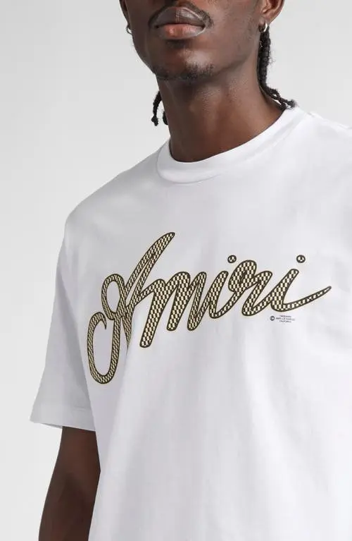 Amiri Script Logo Graphic T-shirt