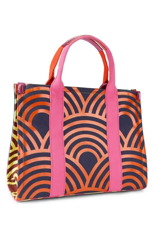 Kurt Geiger Southbank Cotton Canvas Tote - Blue Multi