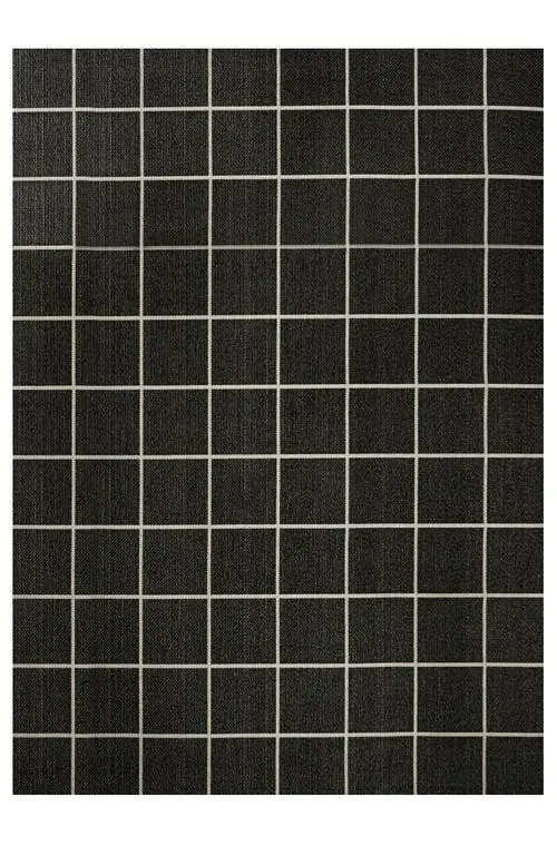 JONATHAN Y Grid Modern Squares Indoor/outdoor Area Rug - Black/cream