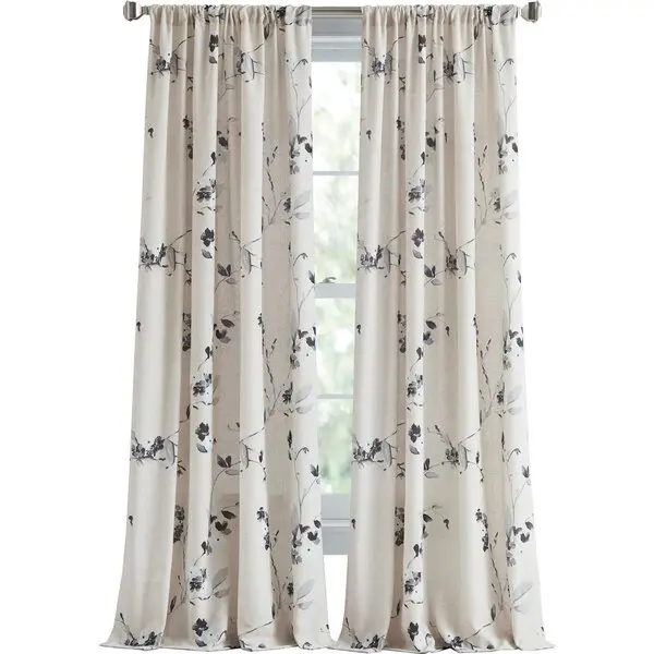 Dkny Fontana Set Of 2 Curtain Panels - Grey