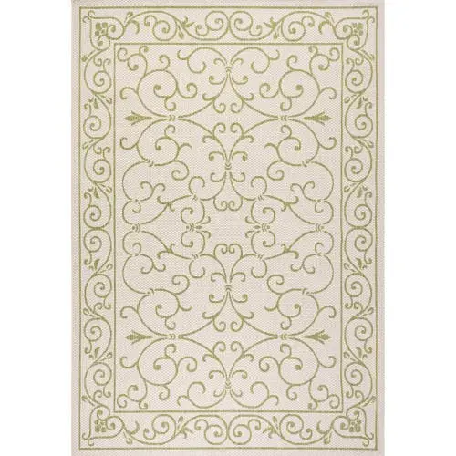 JONATHAN Y Charleston Vintage Filigree Textured Weave Indoor/outdoor Area Rug - Cream/green