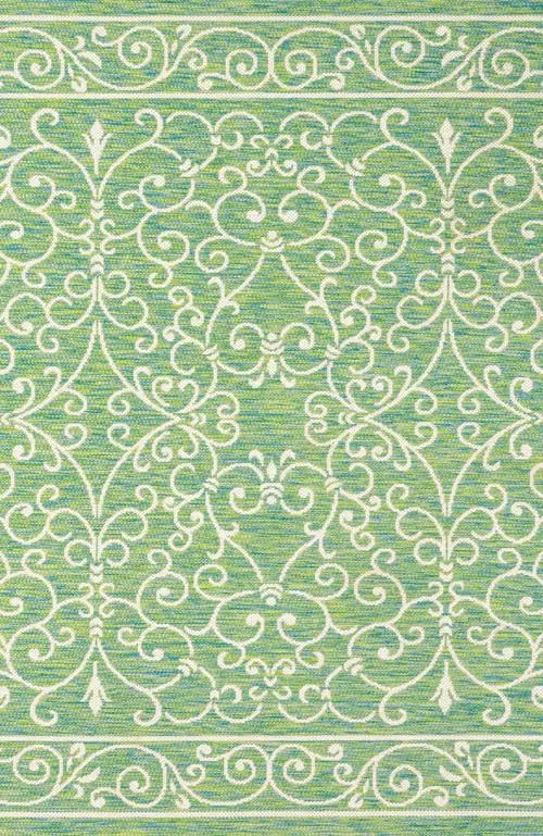 JONATHAN Y Charleston Vintage Filigree Textured Weave Indoor/outdoor Area Rug - Green/ivory