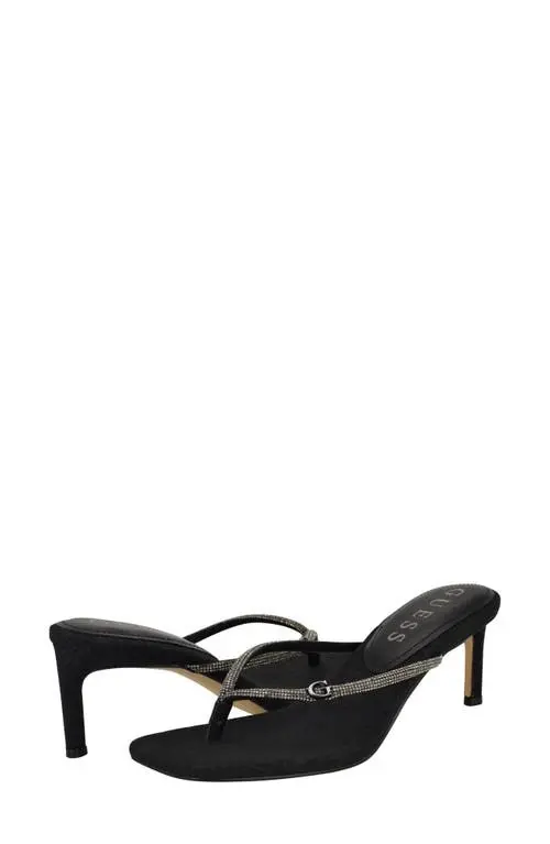 Guess Crystal Embellished Sandals - Black