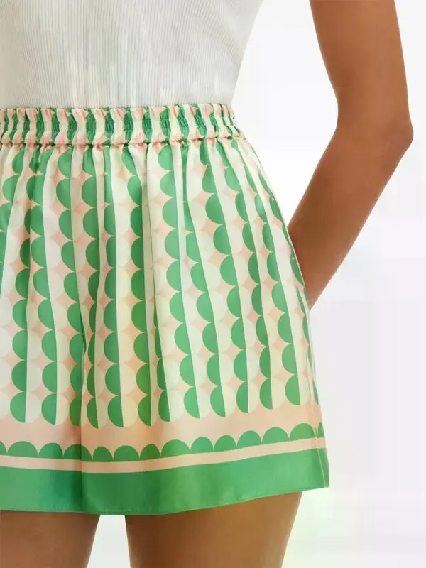 Oscar De La Renta Geometric Pattern Thigh-length Shorts