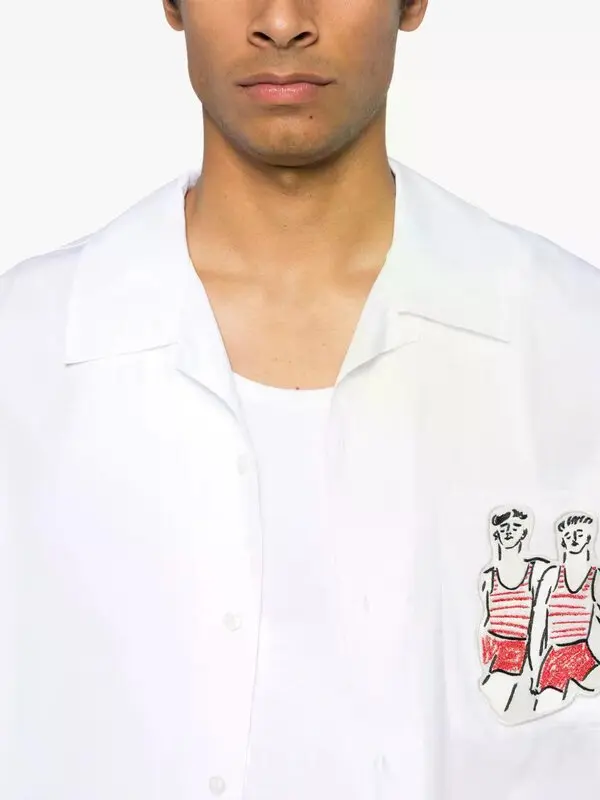 MSGM X Luke Edward Hall Sailors In Love Patch Shirt