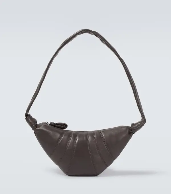 LEMAIRE Croissant Small Leather Shoulder Bag - Brown