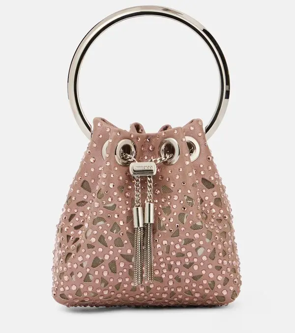 JIMMY CHOO Bon Bon Micro Bucket Bag - Pink