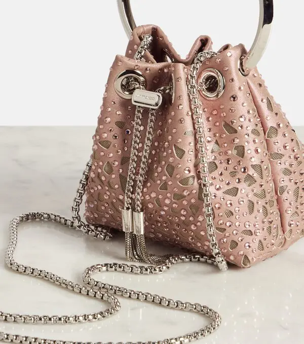 JIMMY CHOO Bon Bon Micro Bucket Bag - Pink