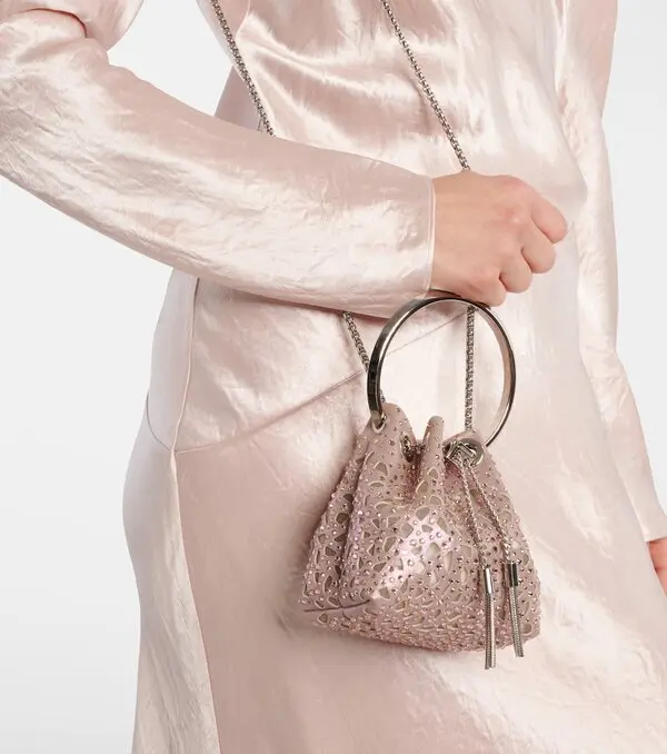 JIMMY CHOO Bon Bon Micro Bucket Bag - Pink