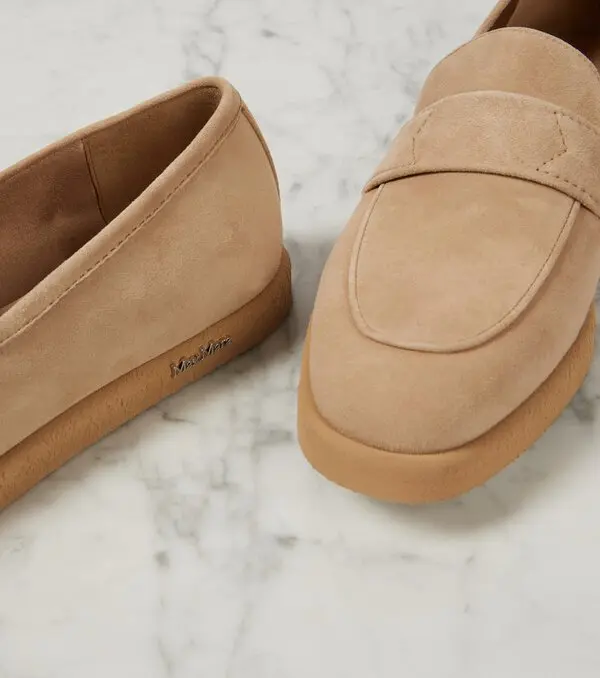 Max Mara Softmoc Suede Loafers - Brown