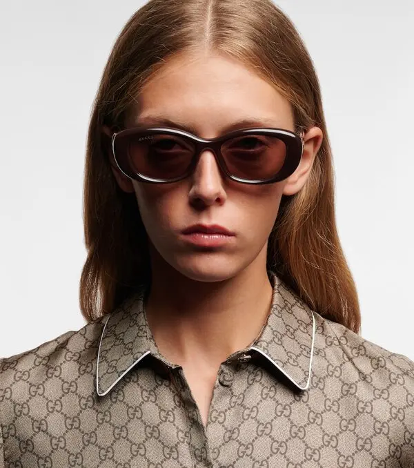 Gucci Double G Oval Sunglasses