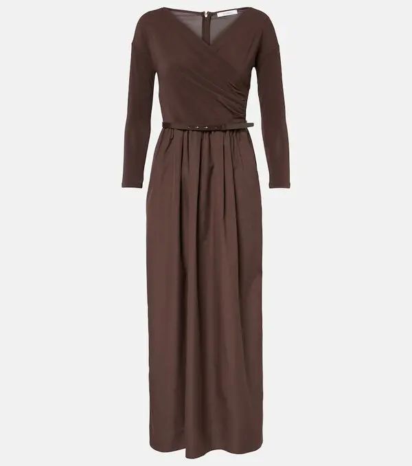 Max Mara Kaiser Belted Maxi Dress - Brown