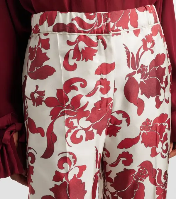 Max Mara Leda Printed Silk Wide-leg Pants - Multicoloured