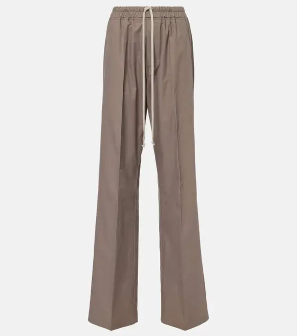 Rick Owens Dietrich Wide-leg Cotton Pants - Grey