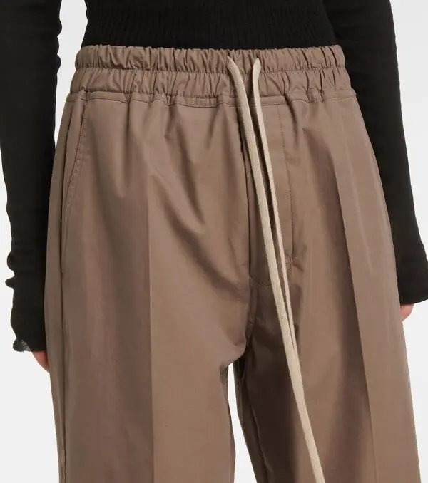 Rick Owens Dietrich Wide-leg Cotton Pants - Grey