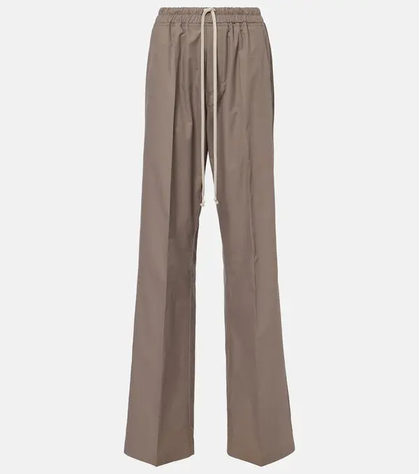 Rick Owens Dietrich Wide-leg Cotton Pants - Grey