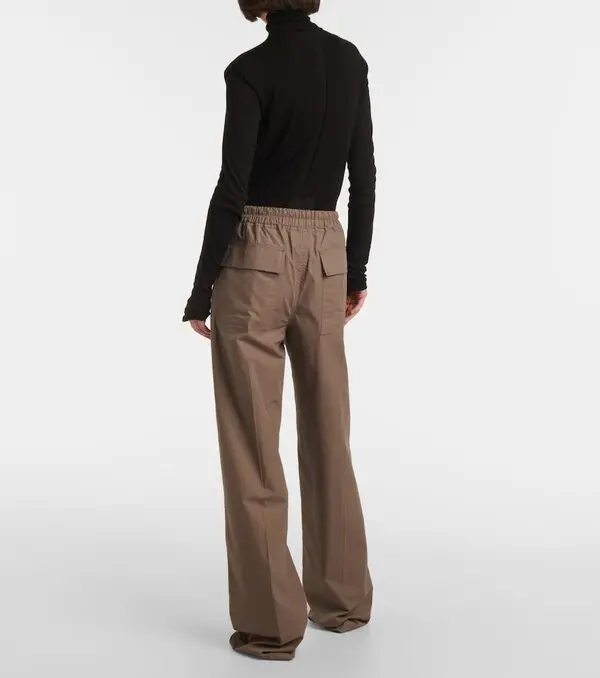Rick Owens Dietrich Wide-leg Cotton Pants - Grey