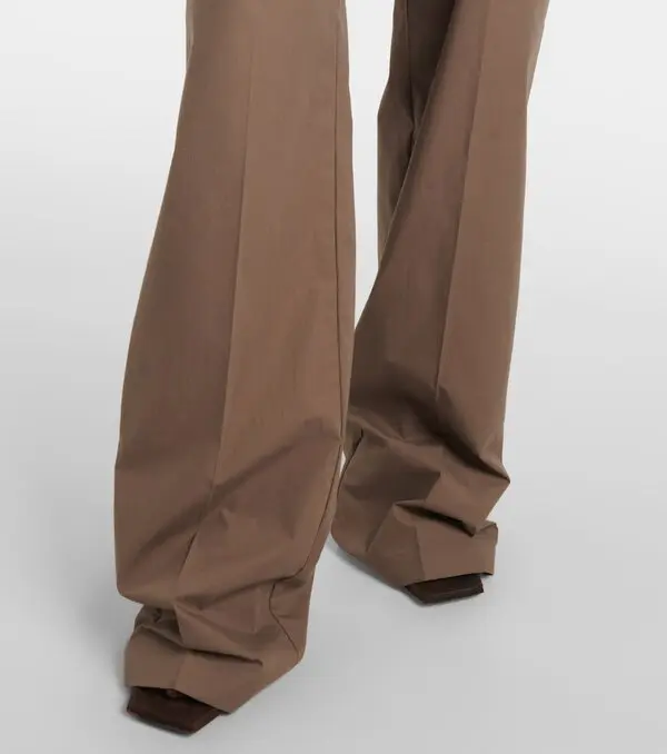 Rick Owens Dietrich Wide-leg Cotton Pants - Grey
