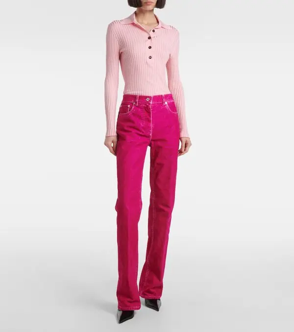 FERRAGAMO Cotton-blend Drill Straight Pants