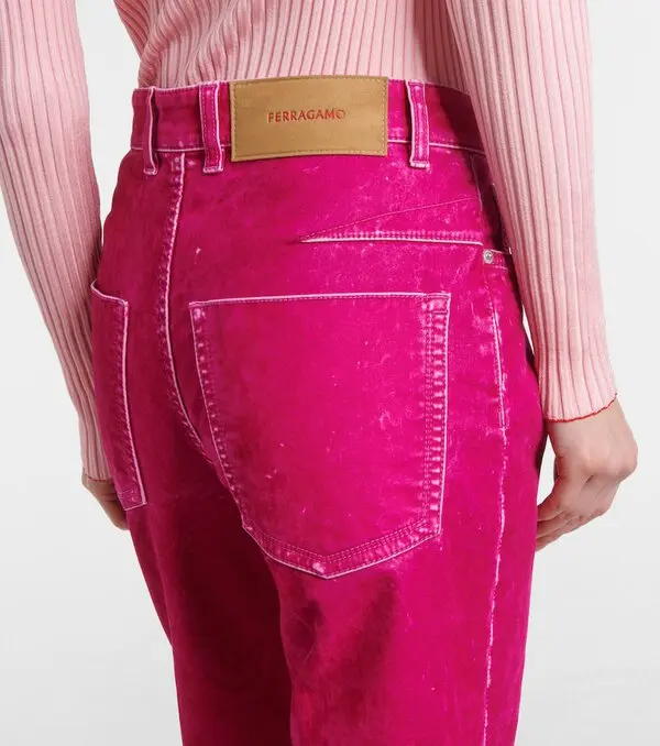 FERRAGAMO Cotton-blend Drill Straight Pants