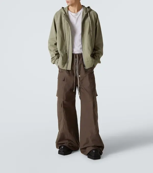 Rick Owens Zip-up Cotton Jersey Hoodie