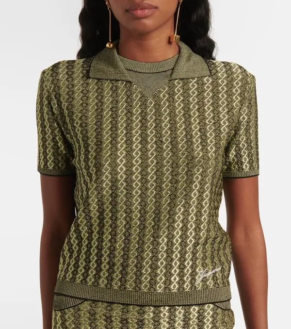 Jacquemus Marino Jacquard Polo Shirt - Green