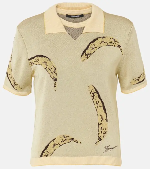 Jacquemus Marino Jacquard Polo Shirt - Yellow
