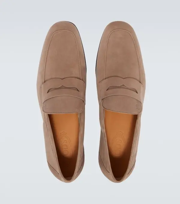 TOD'S Suede Penny Loafers
