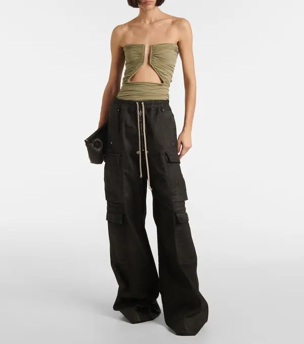 Rick Owens Hollywood Gathered Jersey Top