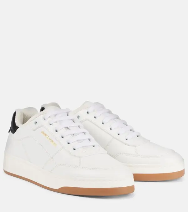 Saint Laurent Sl/61 Leather Low-top Sneakers - White