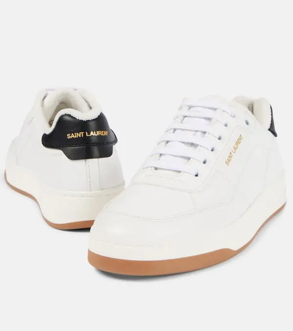 Saint Laurent Sl/61 Leather Low-top Sneakers - White