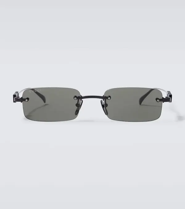 Gucci Rectangle Sunglasses - Black