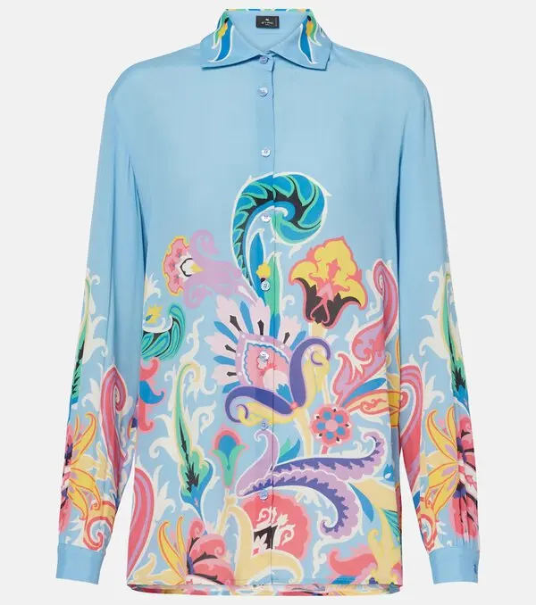 Etro Printed Satin Shirt