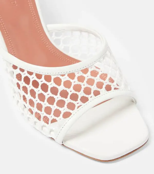 Amina Muaddi Lupita Raffia Mules