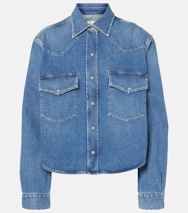 Citizens Of Humanity Cropped Denim Shirt - Blue