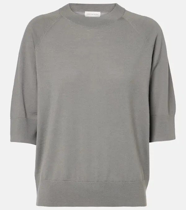 Dries Van Noten Merino Wool Top - Grey