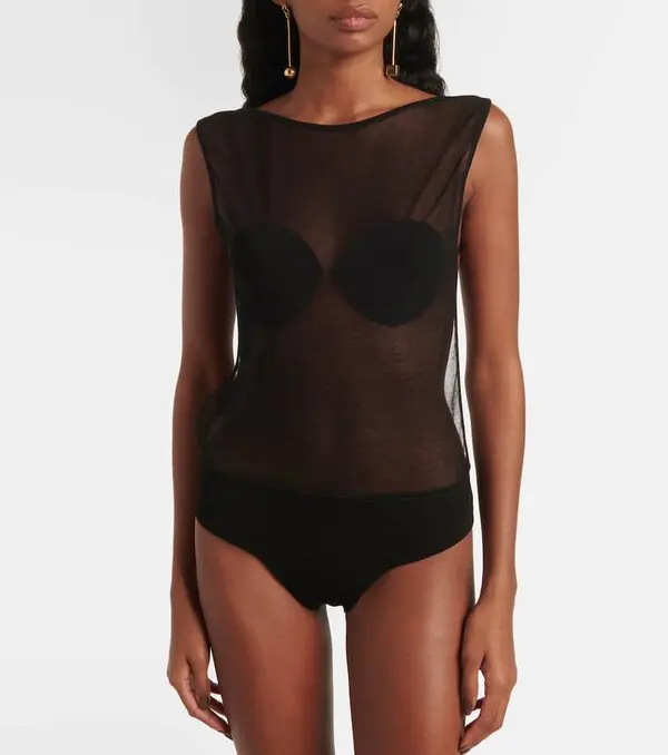 Jacquemus Platano Sheer Bodysuit