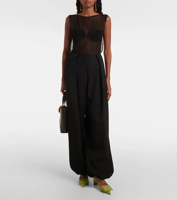 Jacquemus Platano Sheer Bodysuit