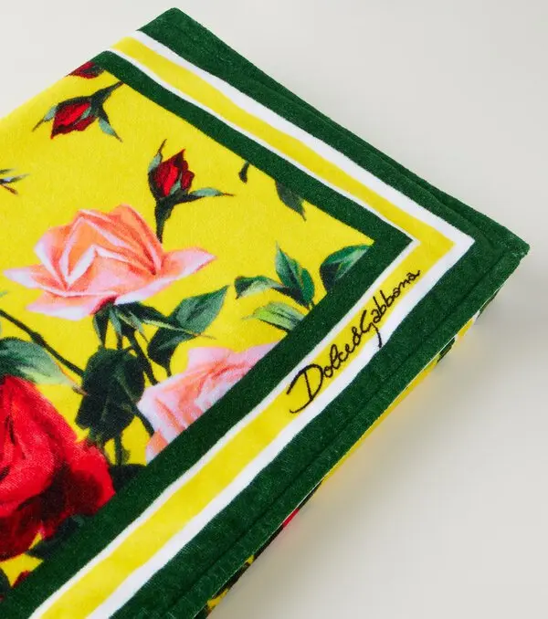 Dolce & Gabbana Cotton Beach Towel - Yellow
