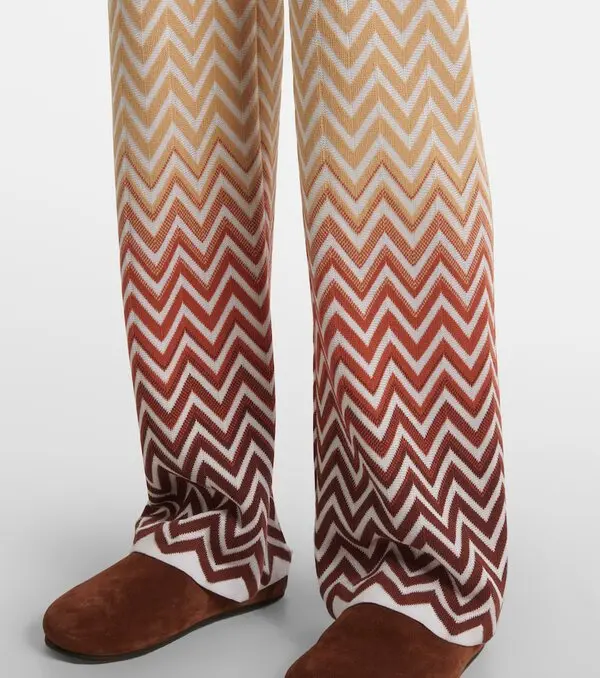 Missoni Zigzag Cotton-blend Flared Pants - Multicoloured