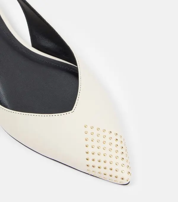 Isabel Marant Étoile Branee Studded Leather Slingback Flats