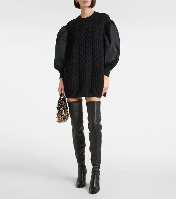 Max Mara Ancella Knitted Wool Mini Dress