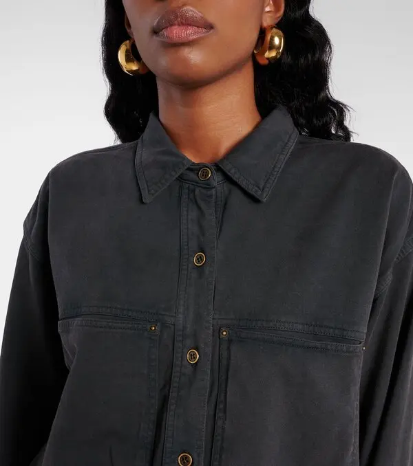MARANT ETOILE Raquel Cotton Shirt - Black