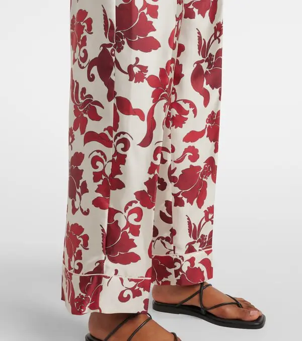 Max Mara Leda Printed Wide-leg Pants - Multicoloured