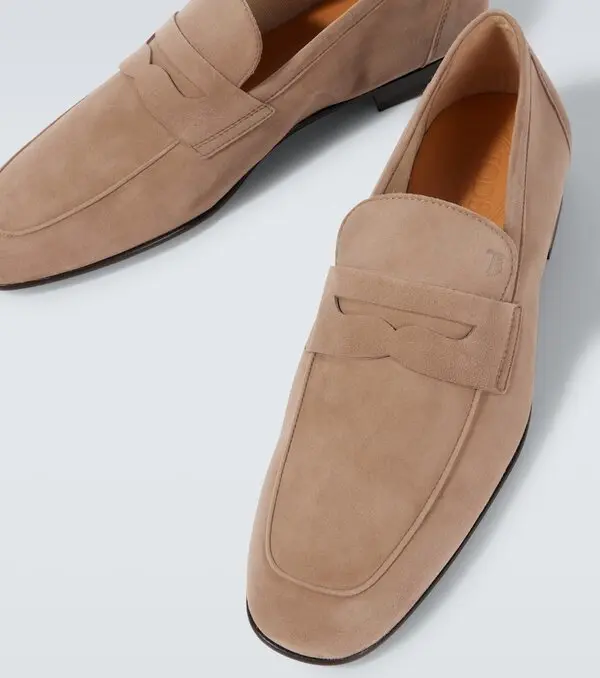 TOD'S Suede Loafers - Beige