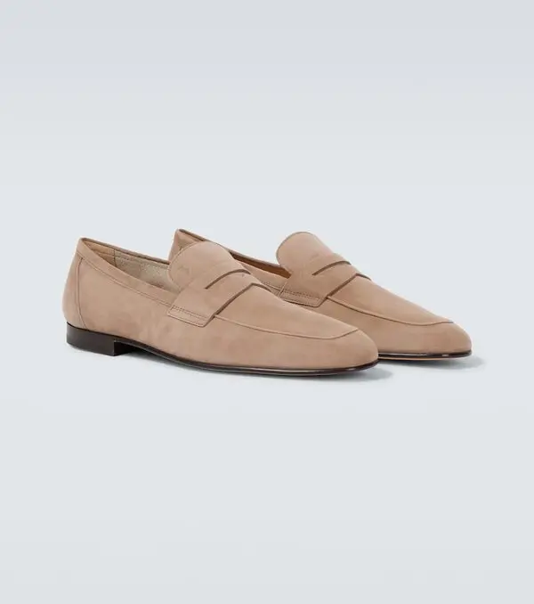 TOD'S Suede Loafers - Beige