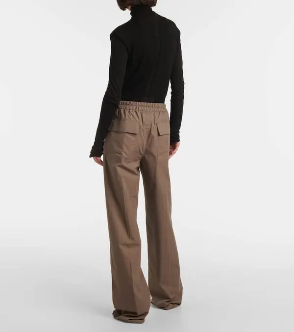 Rick Owens Dietrich Cotton Wide-leg Pants